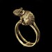 Mouse Rat 18kt Gold and Pearl Animal Ring - Etsy