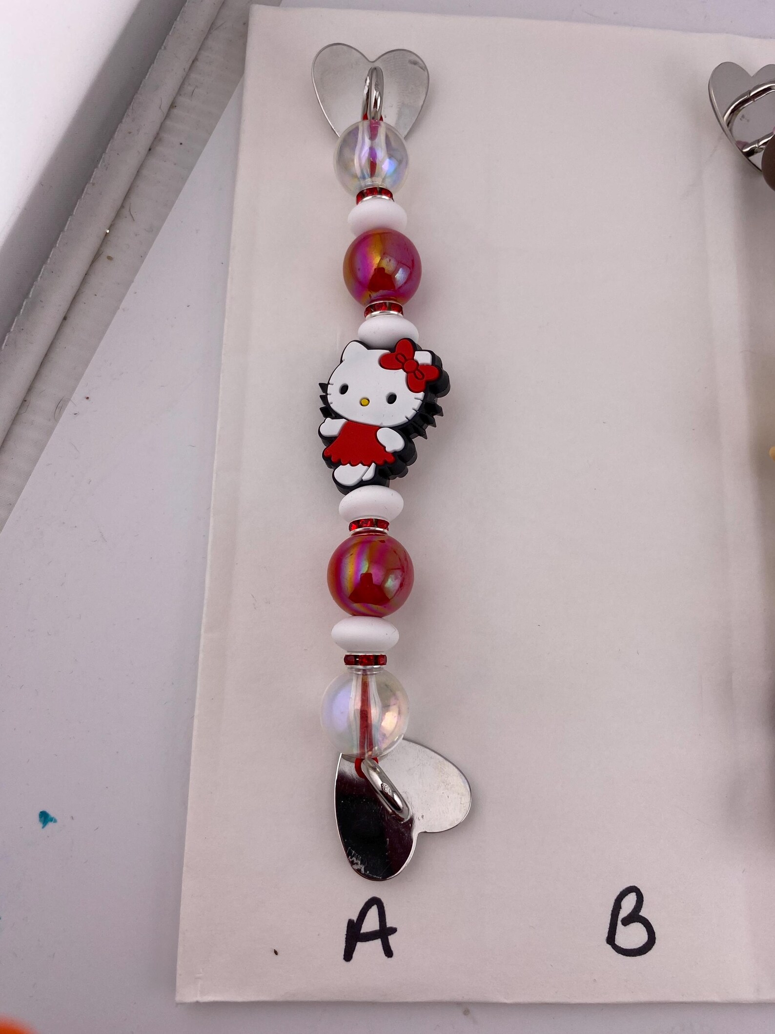 Beaded Cell Phone, iPad or Kindle Grip Strap Holder With Various ...