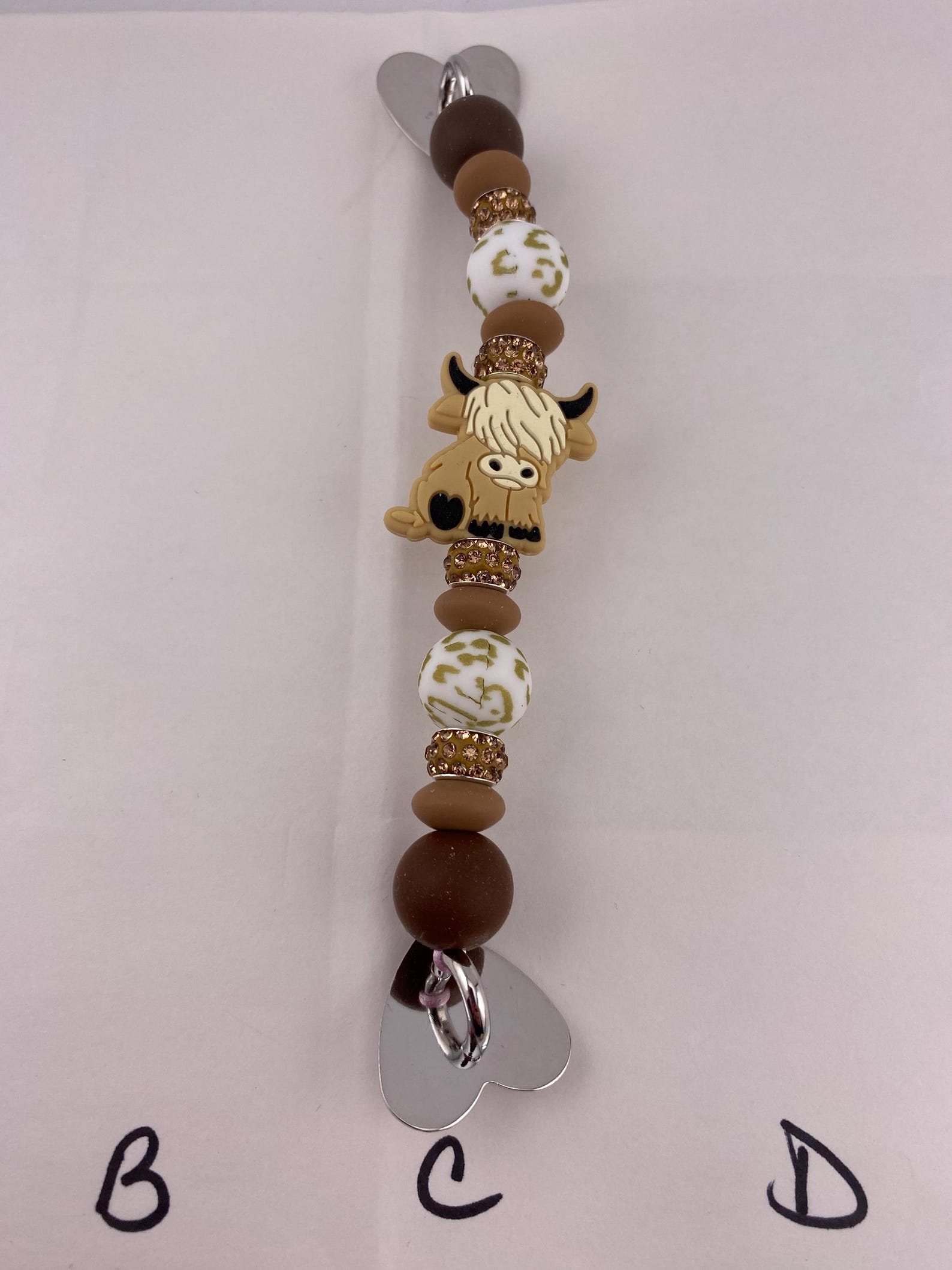 Beaded Cell Phone, iPad or Kindle Grip Strap Holder With Various ...