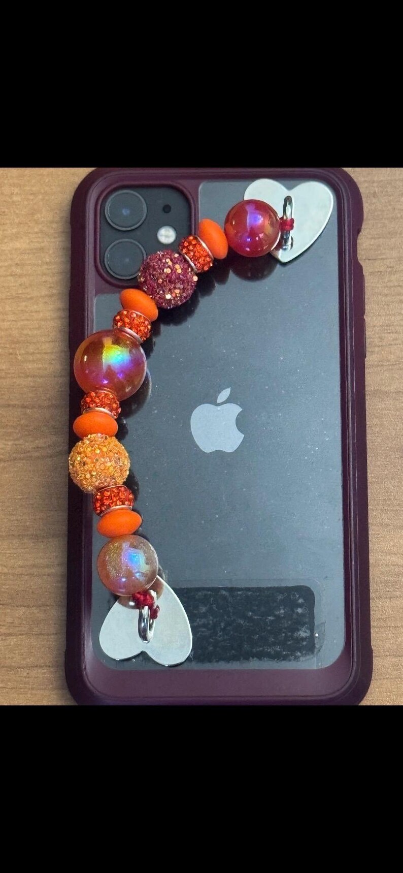 Beaded Cell Phone, iPad or Kindle Grip Strap Holder With Various ...