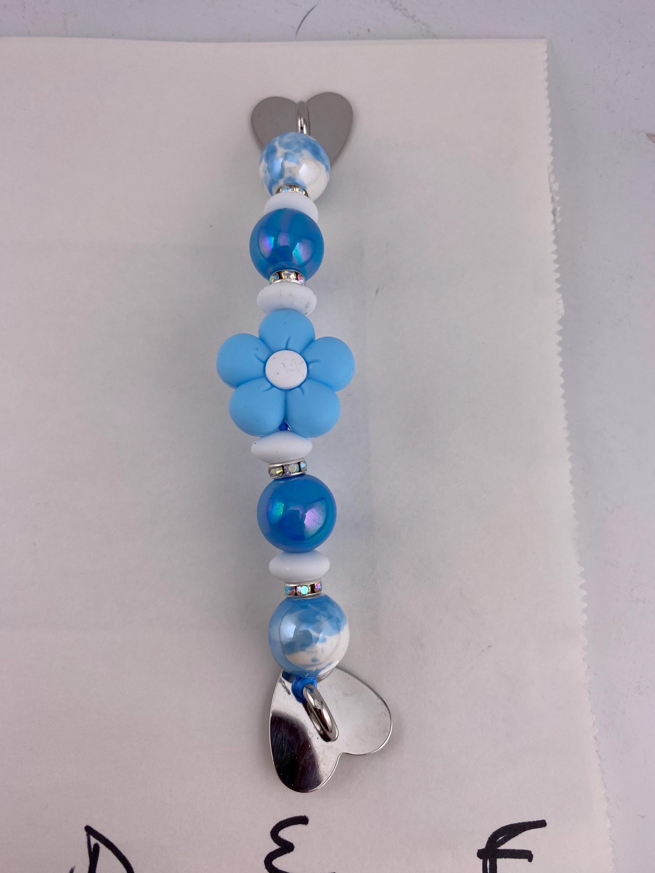 Beaded Cell Phone, iPad or Kindle Grip Strap Holder With Various ...