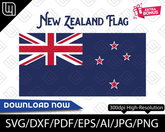 New Zealand Flag SVG Dxf Pdf Eps Ai Jpeg Png Cricut - Etsy UK