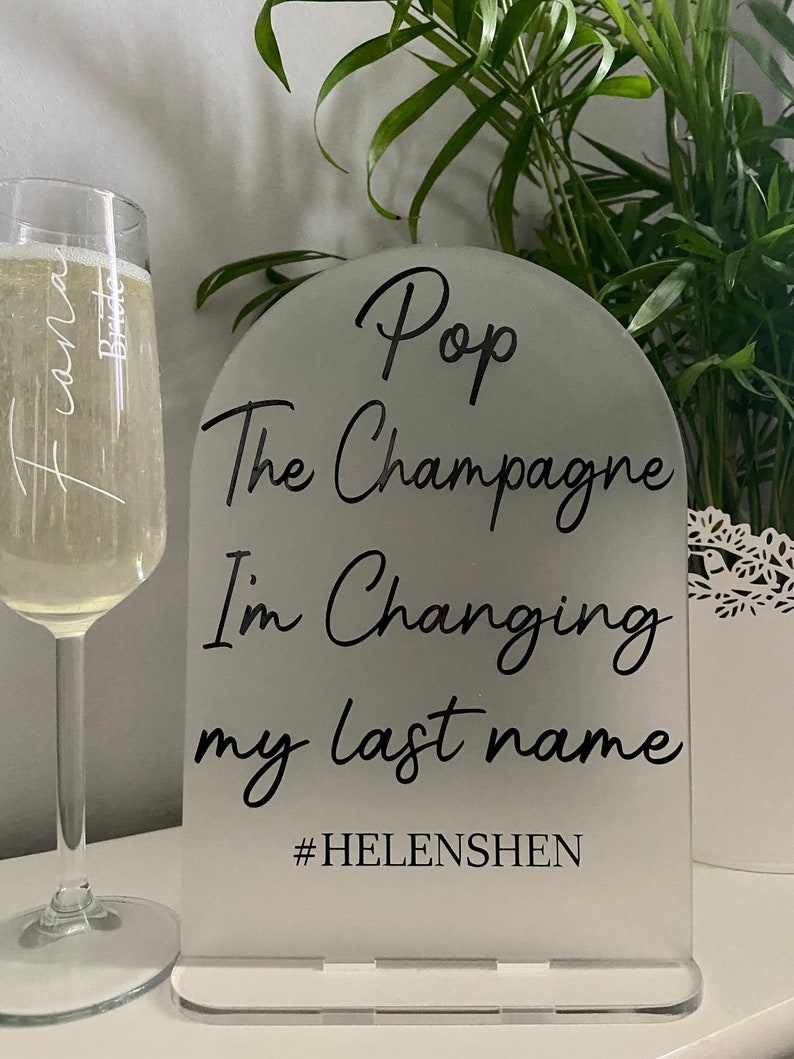 Hen Party Sign Pop the Champagne Hen Do Acrylic Hen Do | Etsy UK