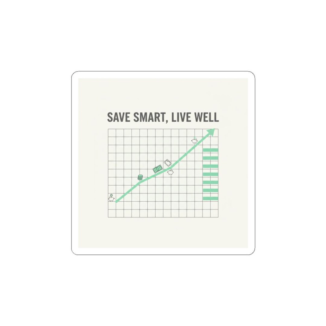 Save Smart Live Well Sticker | Budgeting Tracker, No-spend Challenge ...