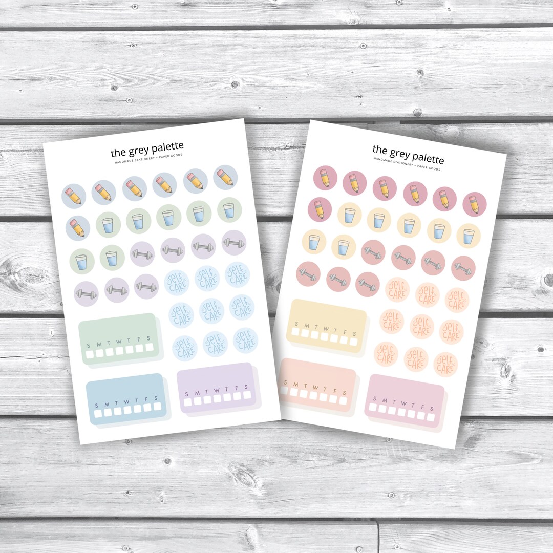 Habit Tracker Stickers, Bullet Journal Stickers, Functional Planner ...
