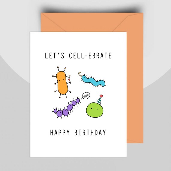 Let's Cell-ebrate Science Birthday Card Science Pun | Etsy