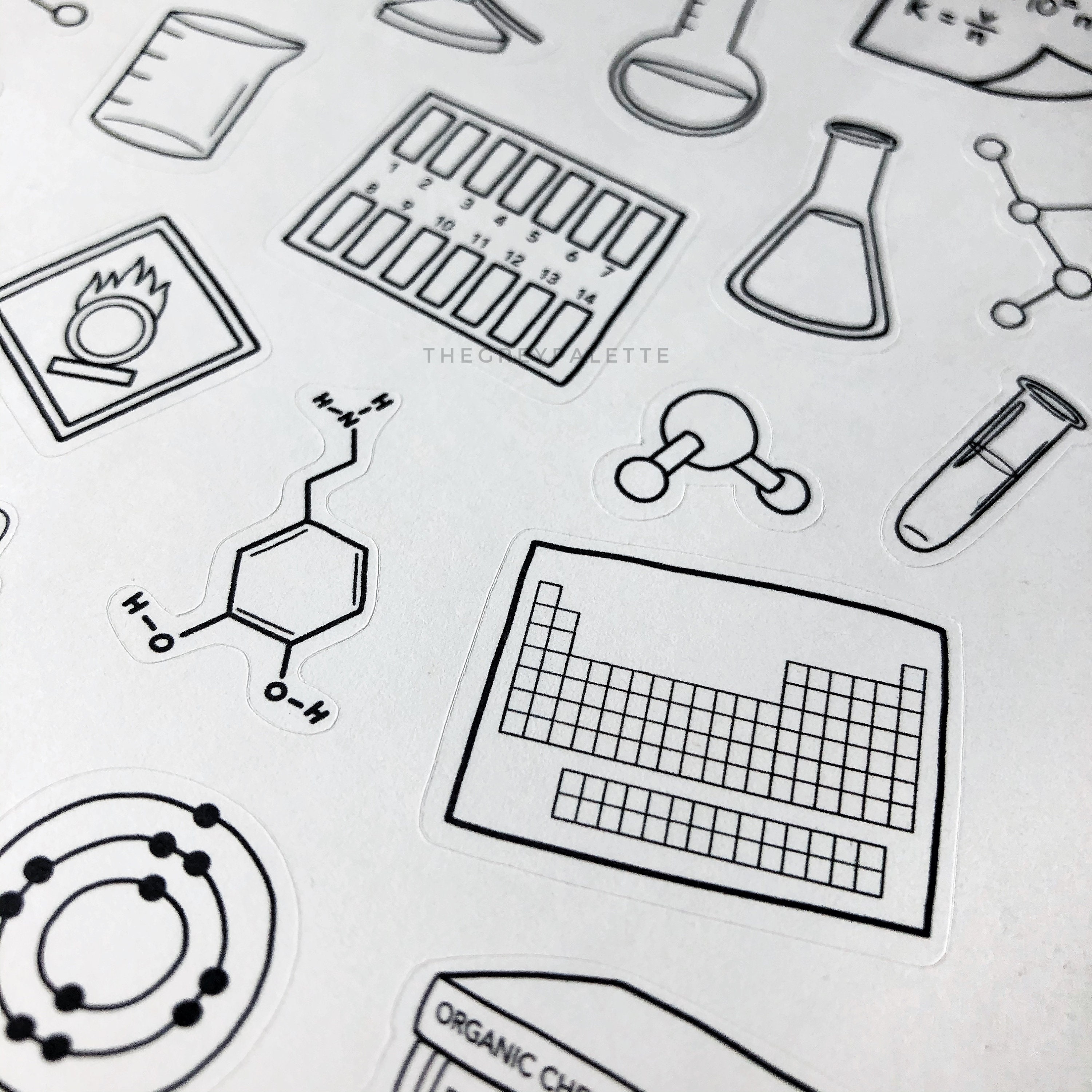Chemie Sticker Sheet Science Sticker Sheet Science Bullet | Etsy