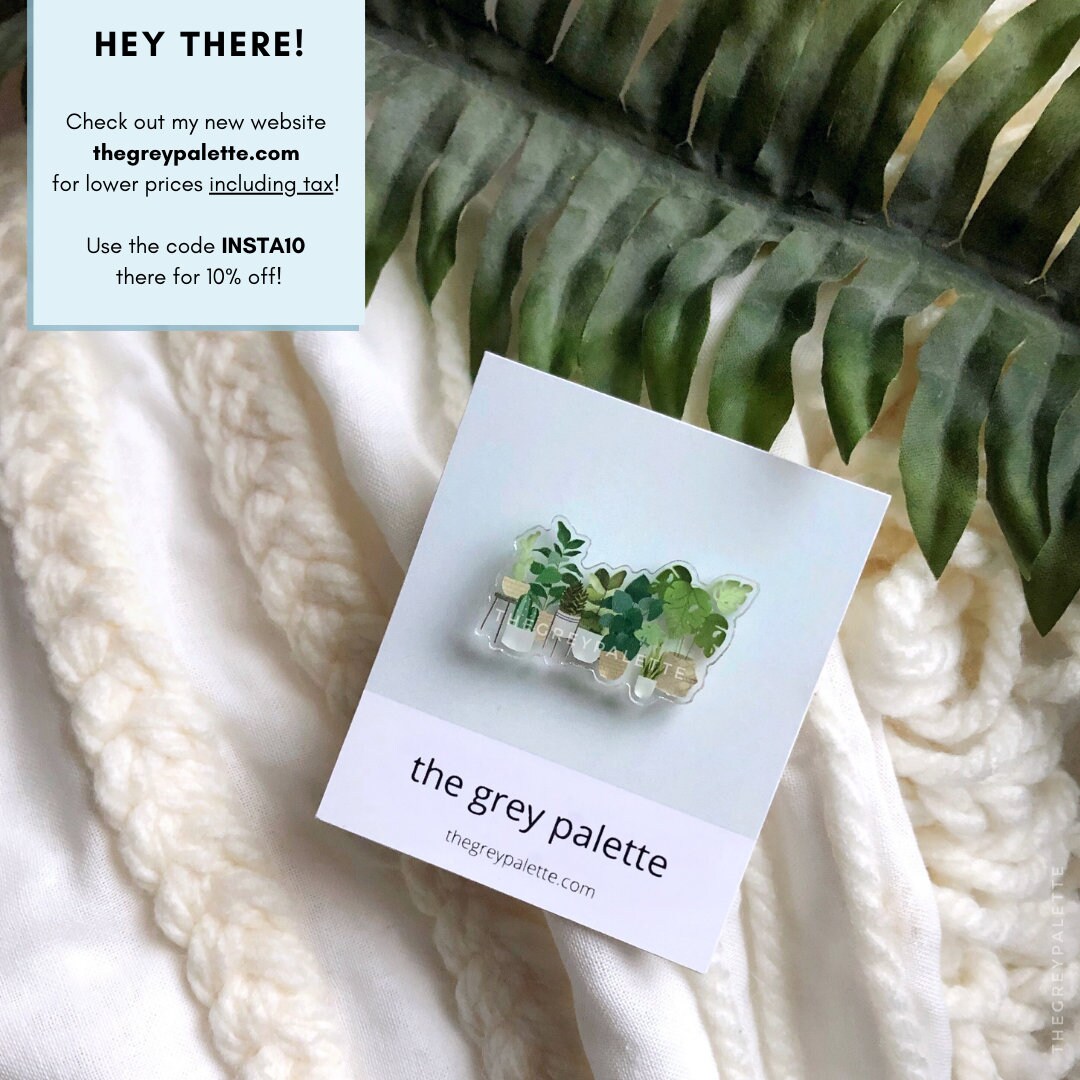 Plant Acrylic Pin, Plant Mom Pin, Botanical Pin, Monstera Pin, Cute ...