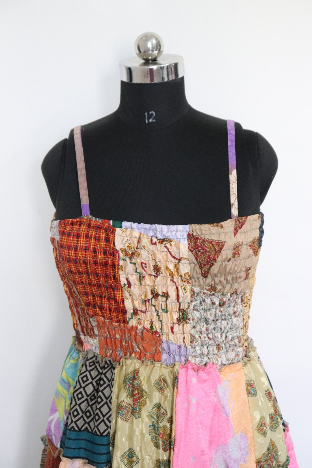 Patchwork Bohemian Maxi Dress – Sleeveless Summer Resort Wear - Etsy