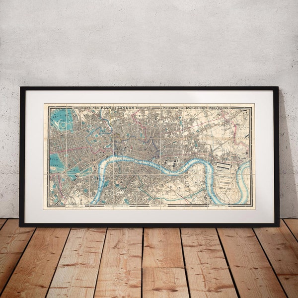 London Map Wall Poster Art - Etsy UK