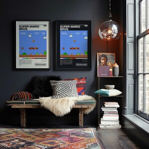 Super Mario Bros. Game Poster Digital Print | Nintendo Video Game ...