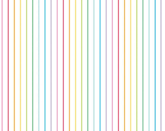 Sunshine Blvd Stripes White by Amber Kemp-gerstel of Damask Love for Riley Blake Designs - Etsy