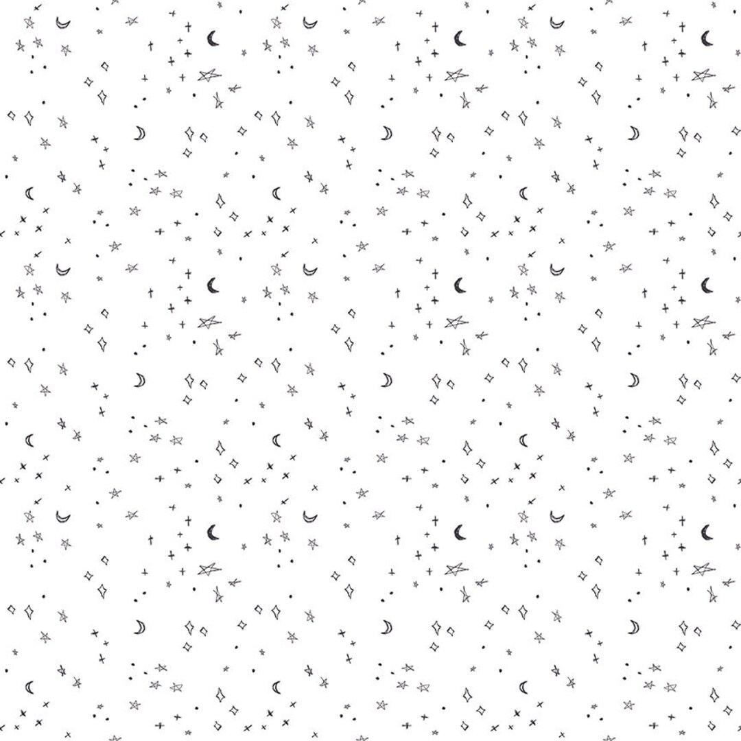 Sleep Tight White Starry Night by Gabrielle Neil Design Studio for ...