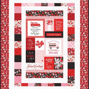 Falling in Love Panel Red by Dani Mogstad for Riley Blake Designs - Etsy