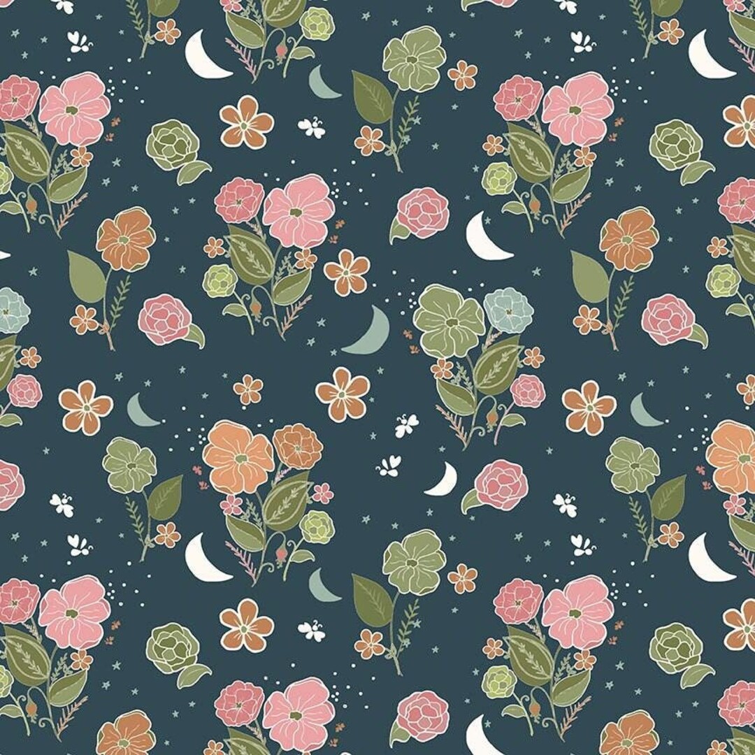 Beneath the Western Sky Main Dark Navy by Gracey Larson for Riley Blake ...