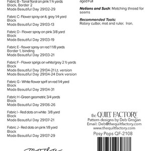 Posy Pops Paper Quilt Pattern by the Quilt Factory - Etsy