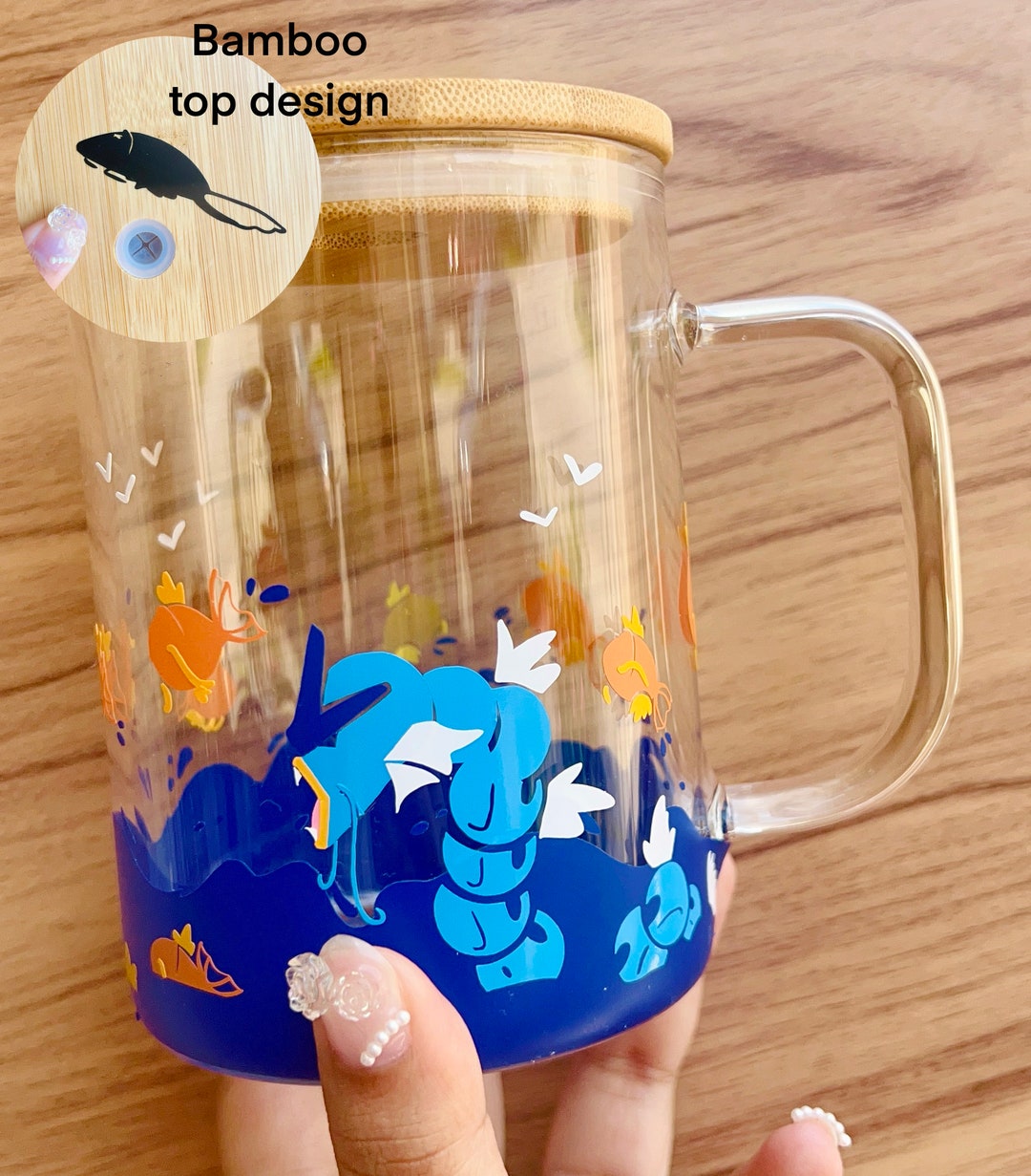 Magikarp+gyarados Theme Pokémon Glass| Vibing Magikarp| Limited Time ...