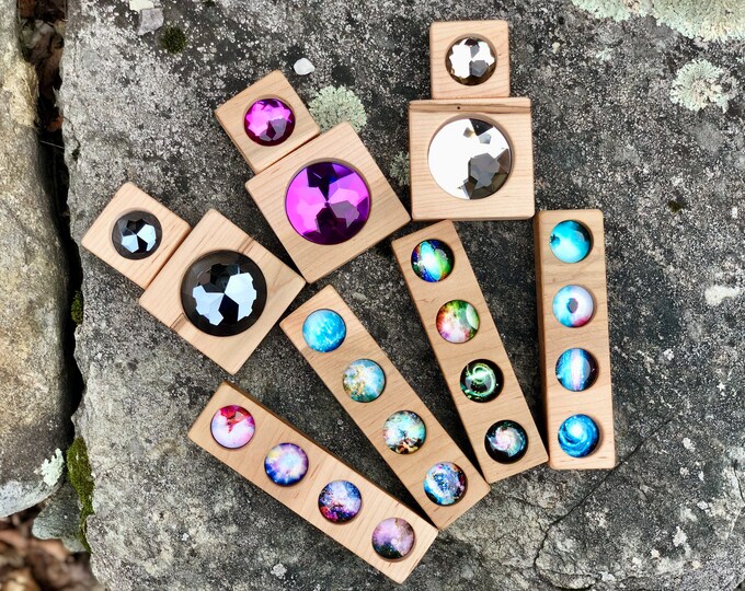 Space Gem Block Set, Open-ended Building Materials, Wooden Block Set ...