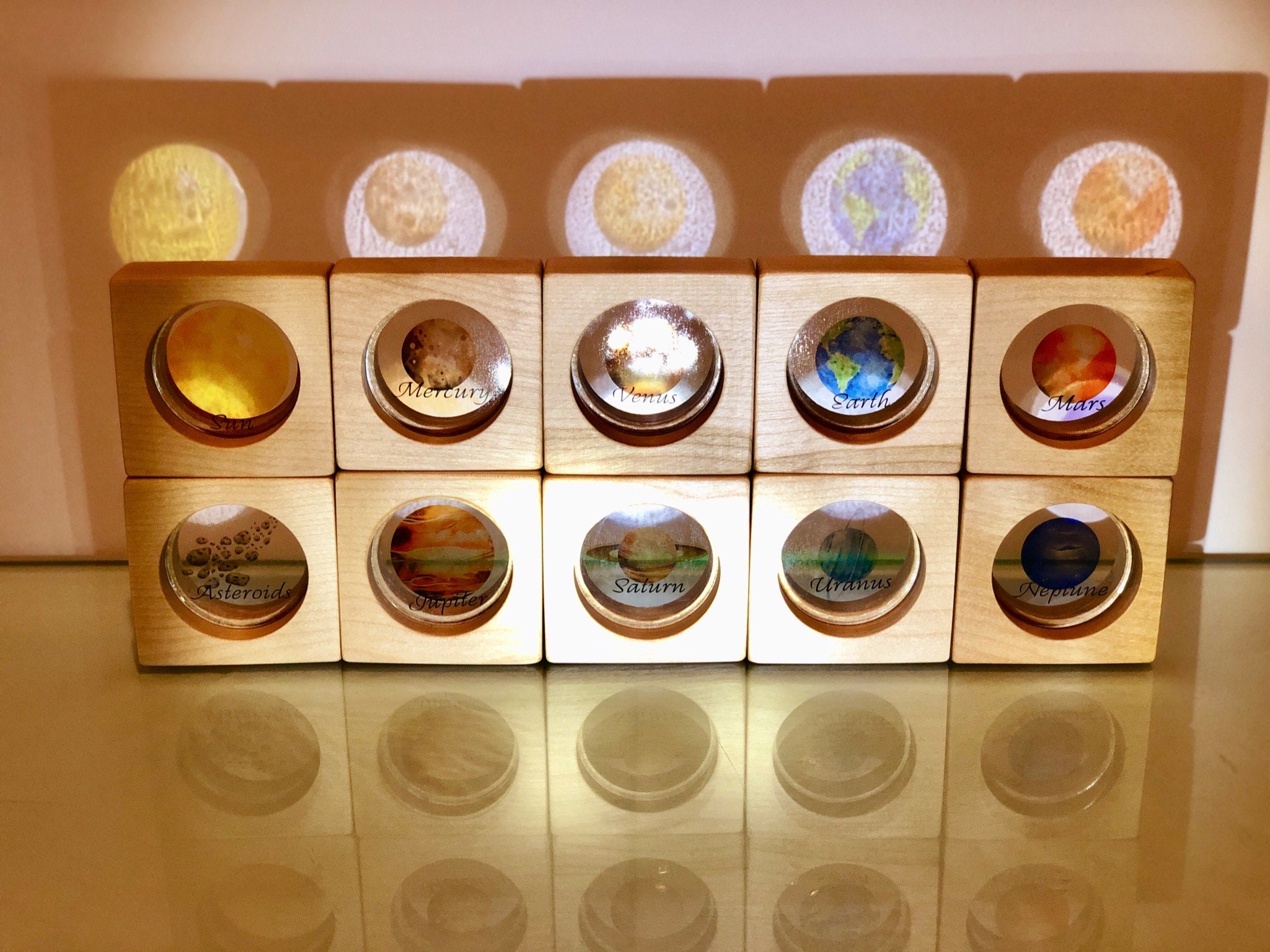 Solar System Window Blocks, Open-ended Building Materials, Wooden Block ...