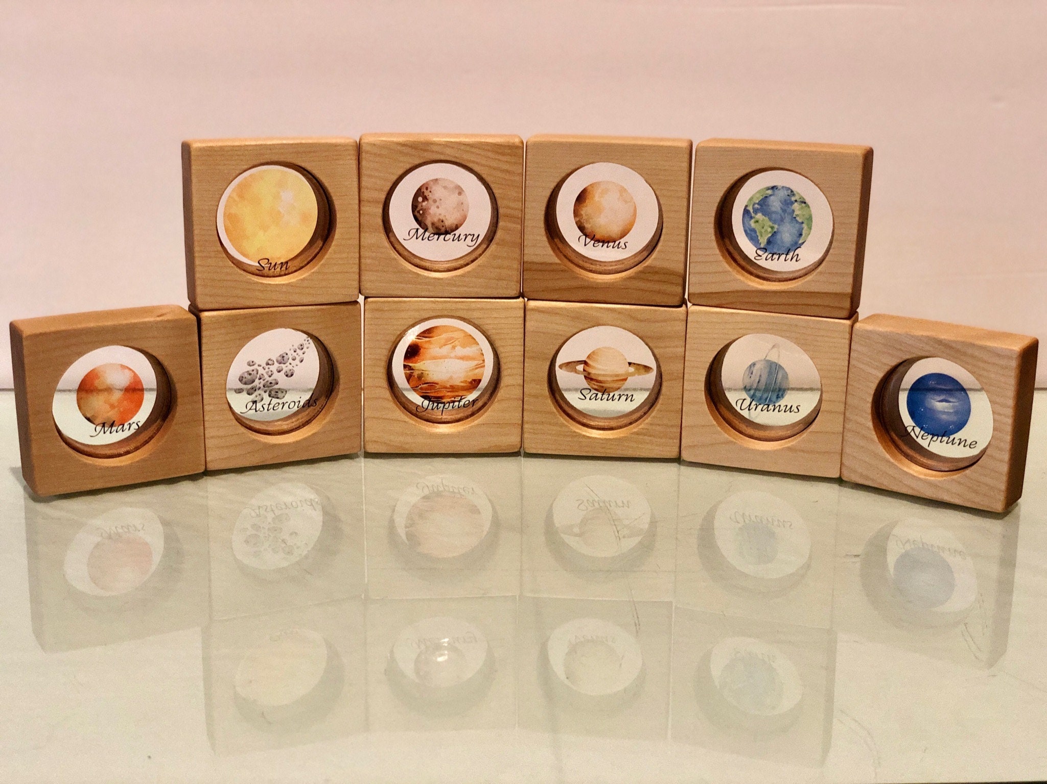 Solar System Wooden Window Blocks, Montessori Educational Toy - Etsy