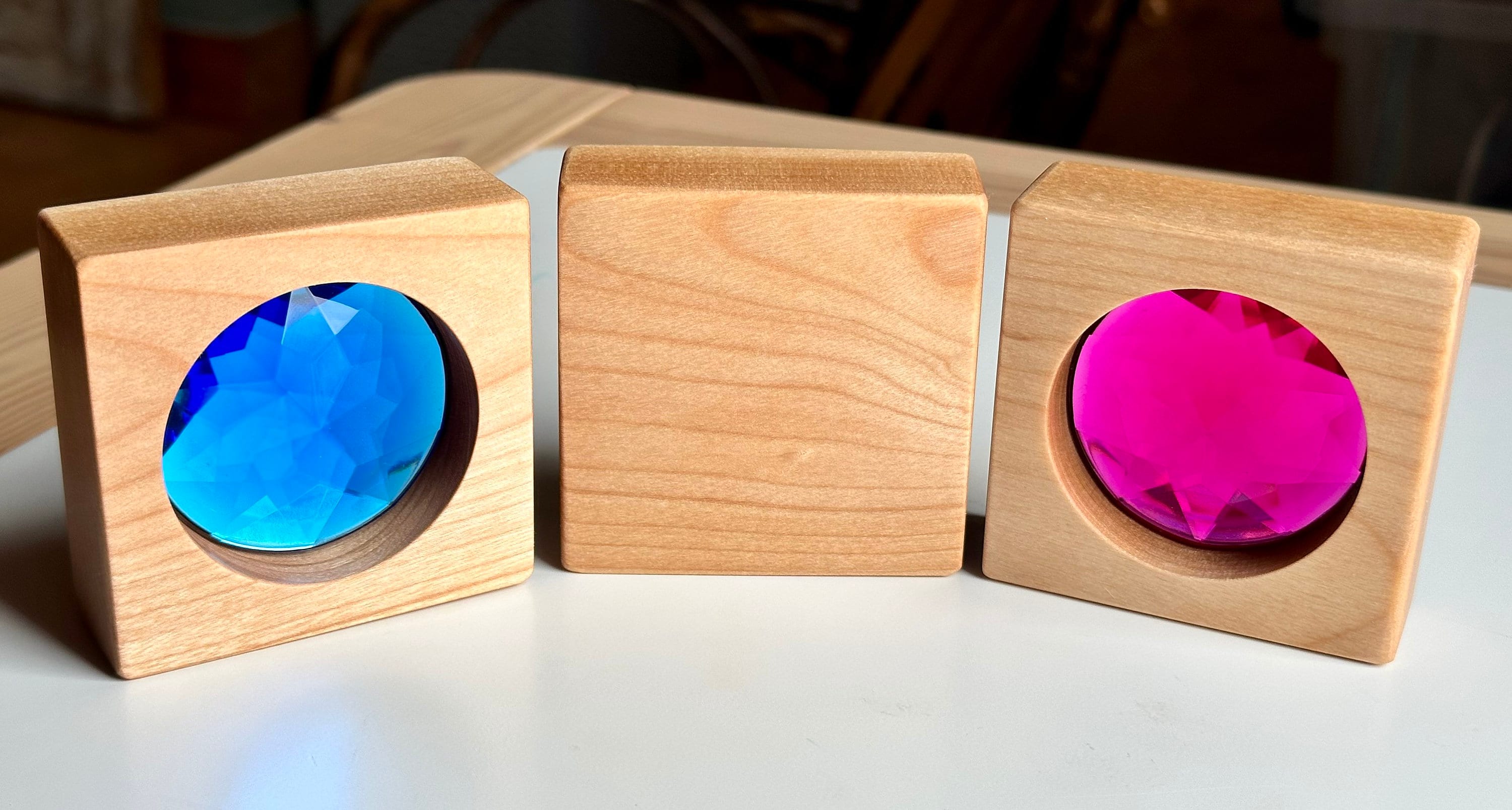 Rainbow Gem Blocks 50mm Wood Blocks Open-ended Block Play - Etsy
