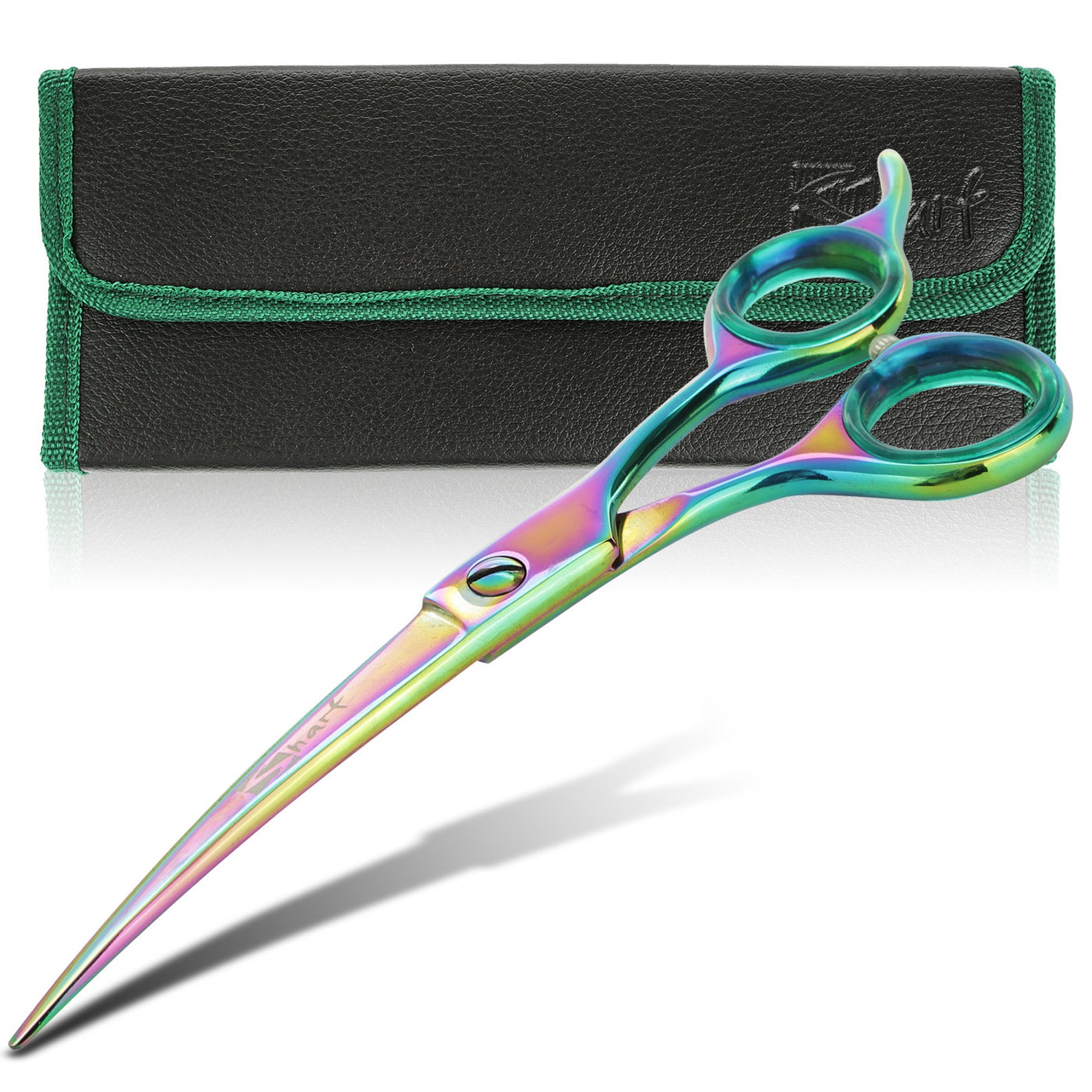 Sharf Professional Rainbow Curved Grooming Scissors: Sharp | Etsy