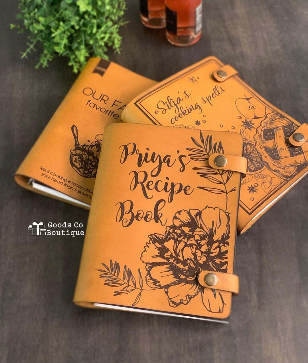 Personalized Leather Recipe Book: Custom Cookbook, 140 Pages - Etsy