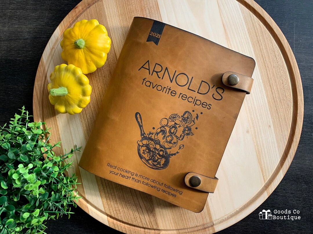 Personalized Leather Recipe Book: Family Heirloom Cookbook, Custom ...
