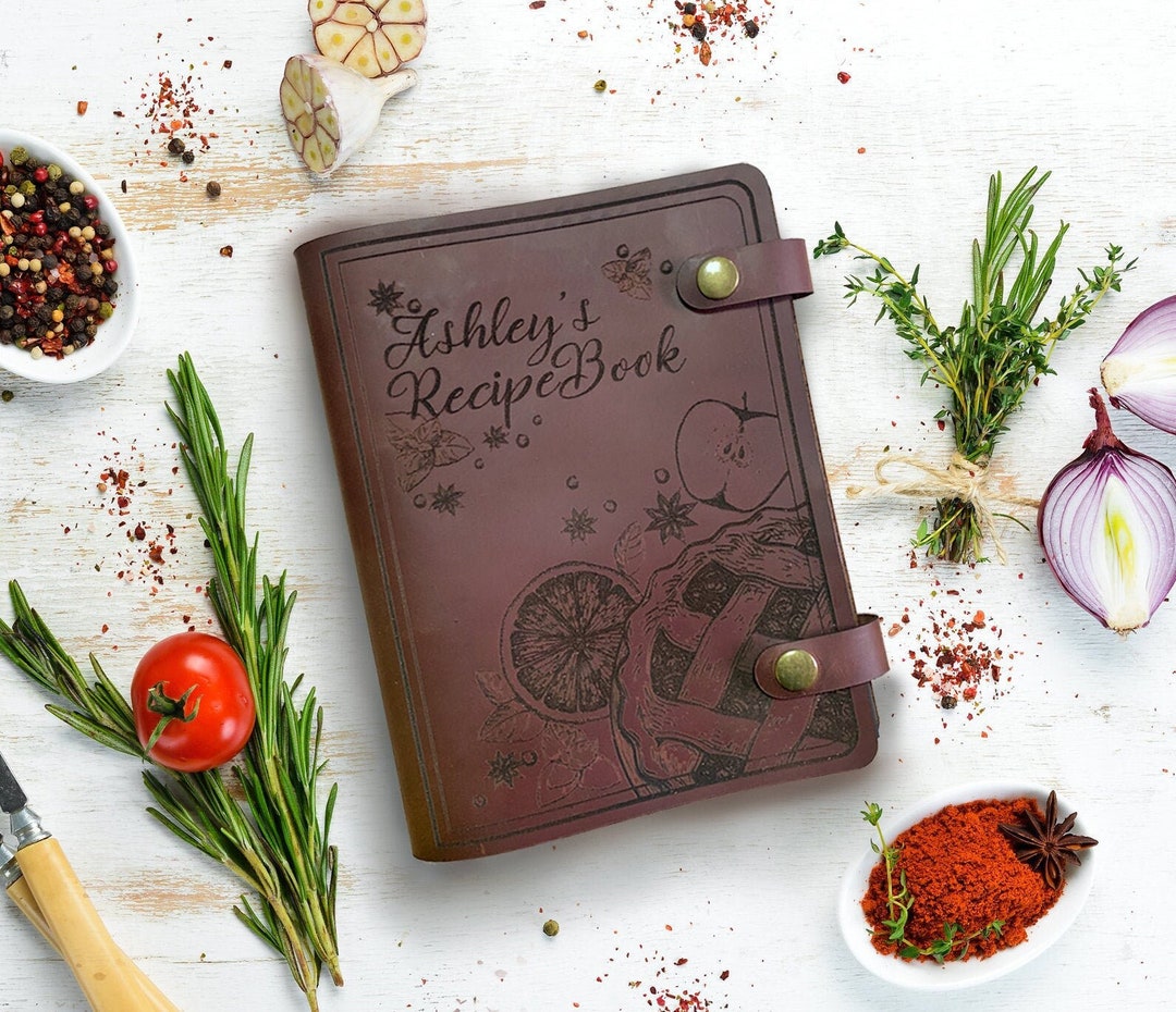 Personalized Leather Recipe Book: Family Heirloom Cookbook, Mom ...