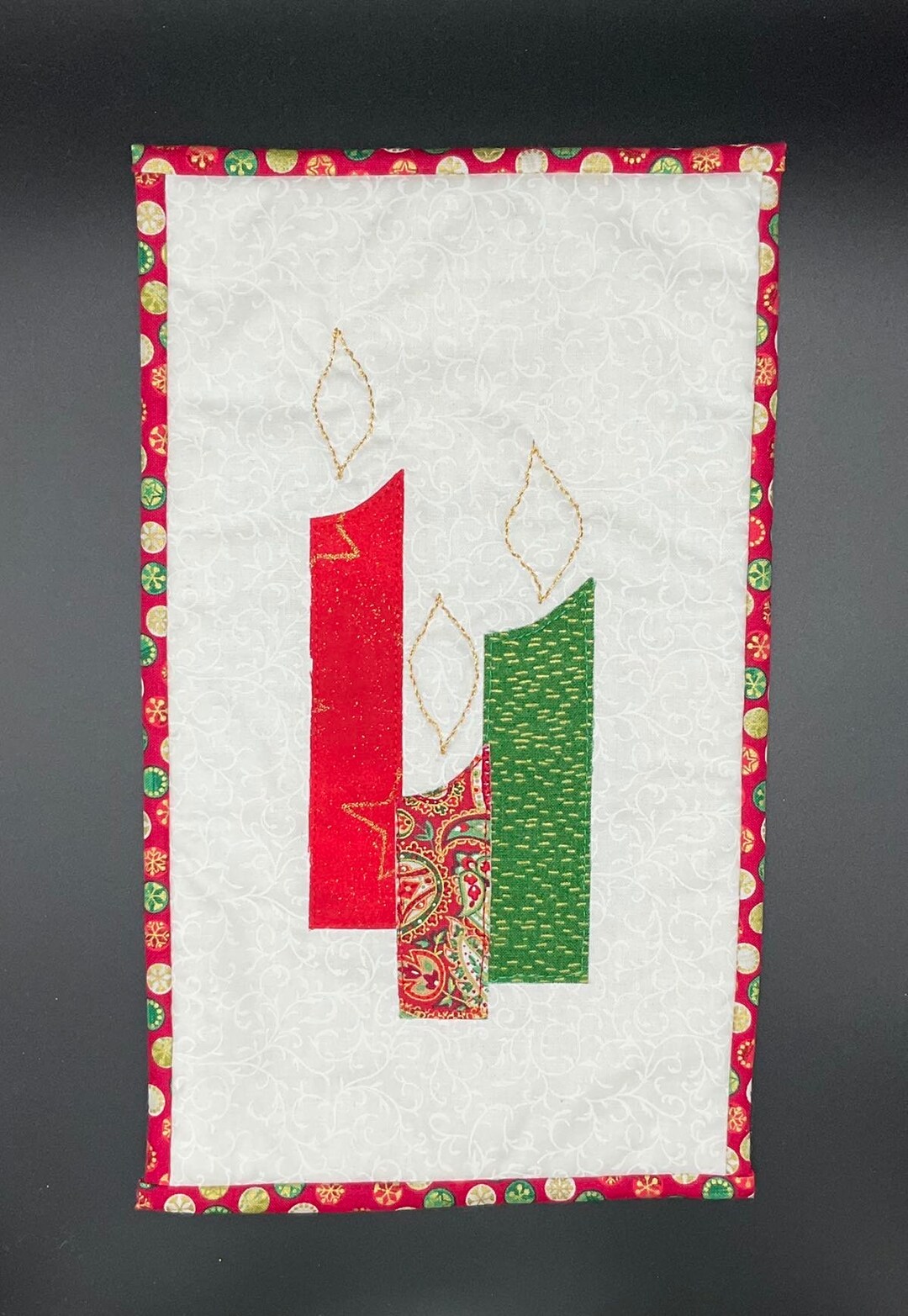 Christmas Candle Mini Quilt Kit DIY Festive Craft Secret - Etsy