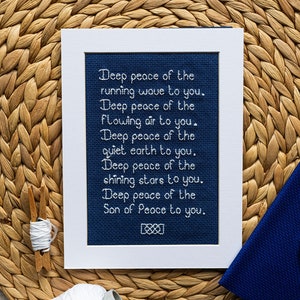 Celtic Blessing - Deep Peace of the Quiet Earth - Back Stitch Kit ...