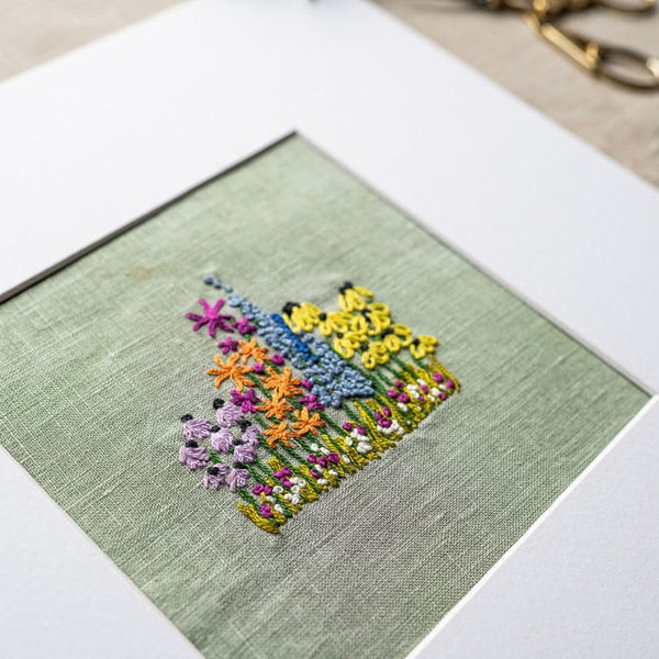 Country Garden Flower Hand Embroidery Pattern - Etsy