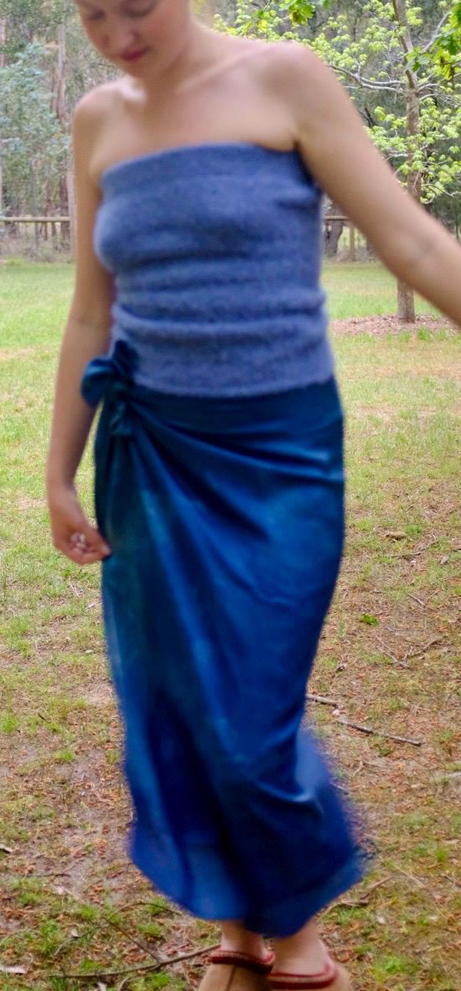 Pure Silk Indigo Siren Sarong - Etsy