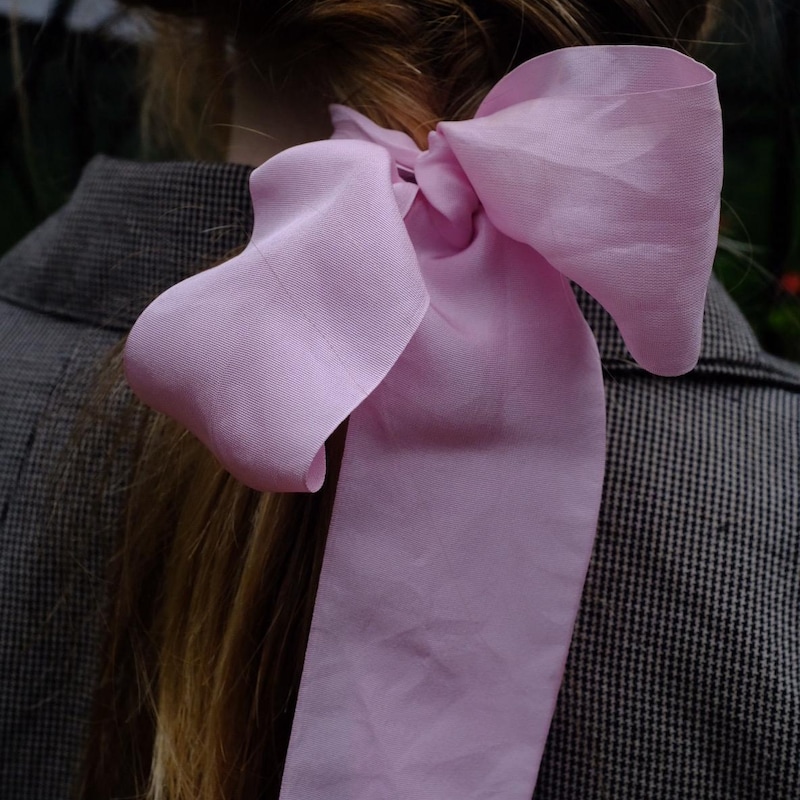 Silk Hair Ribbon Scarf - Etsy
