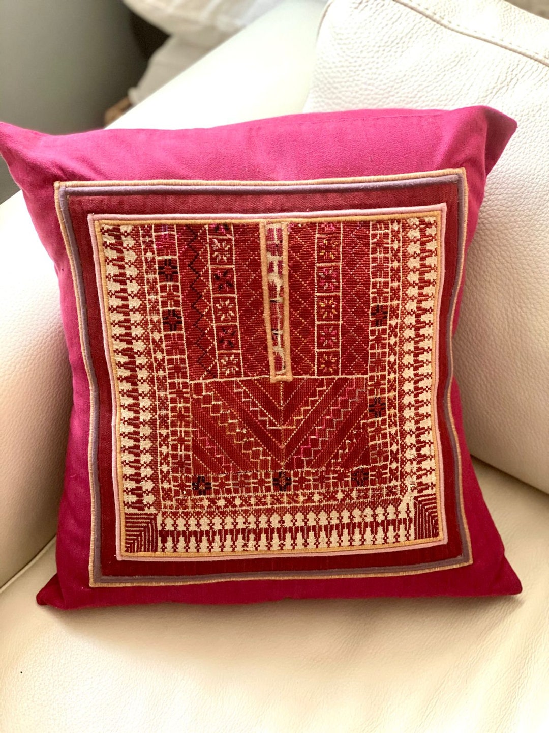 Cushion 17: Old Palestinian Embroidery Chest Panel of a Dress - Etsy