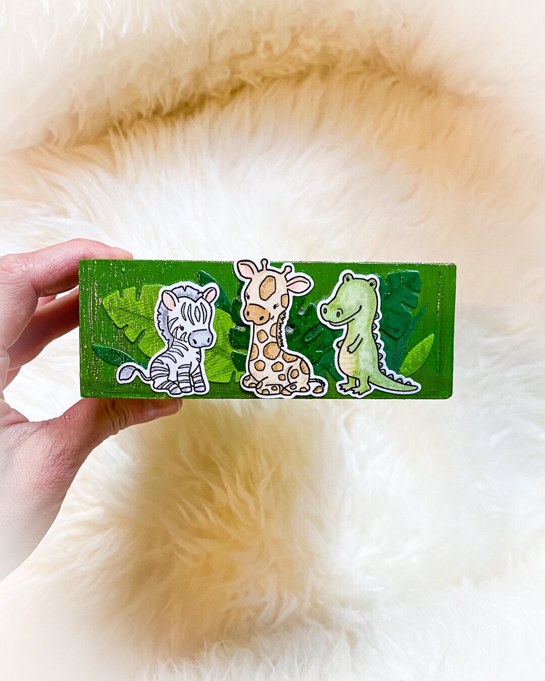 Handmade Jungle Critter Memorydex Box: Painted Rolodex Card Holder - Etsy