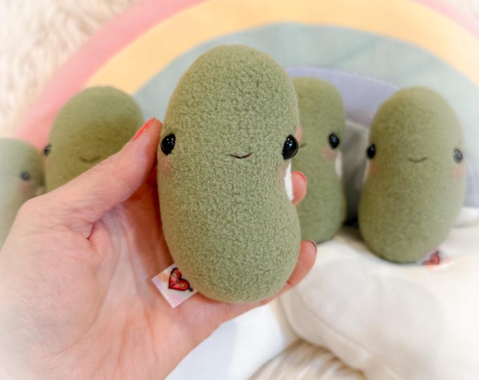 Kawaii Bean Plush: Beantown Buddies Edamame Soy Bean Plushie - Etsy