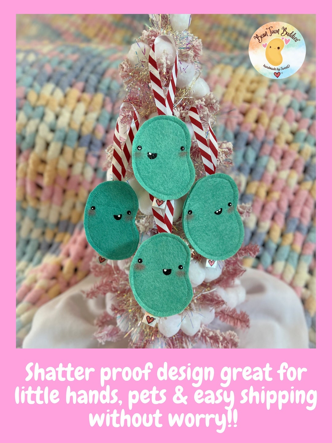 Beantown Buddies, Personalizable Ornament, Tiny Bean, Little Bean, Baby ...