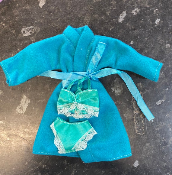 Dolls 2 Piece Deep Blue Underwear and Robe Lounge Sleepwear - Etsy