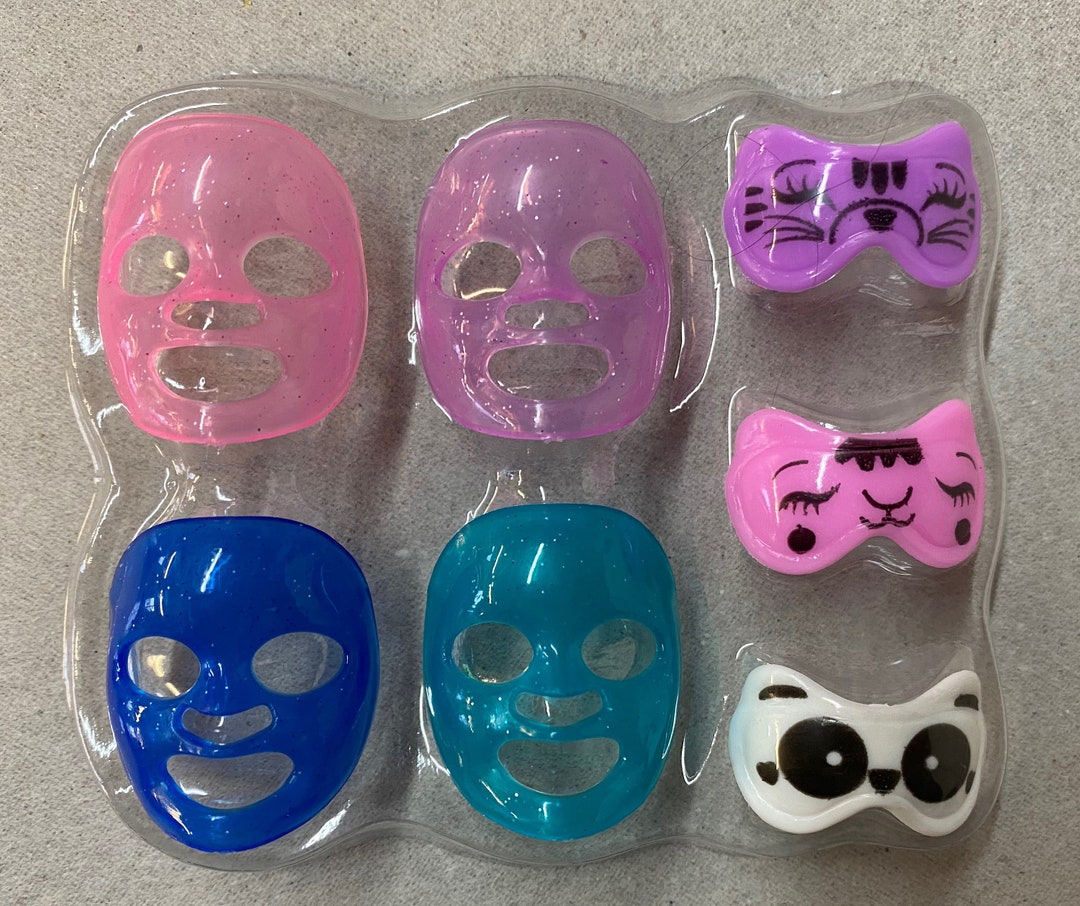 7 Piece Dolls Multi Glitter Facial Mask & Eye Mask Set Dolls Plastic ...