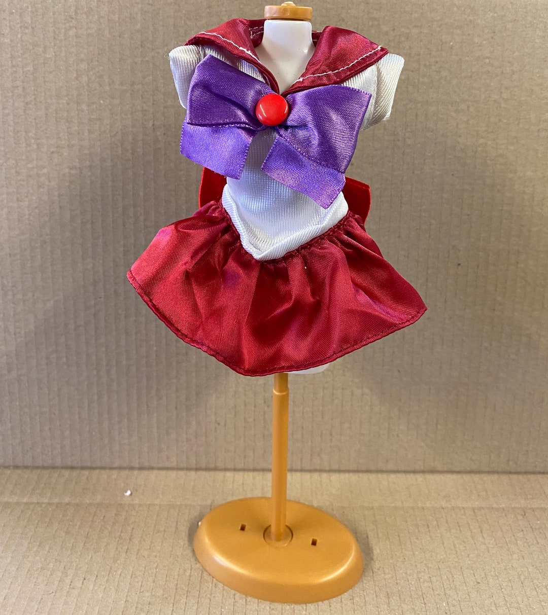 Dolls 2-piece Red Sailor Moon Outfit Bow Collectible Dress and Shoes ...