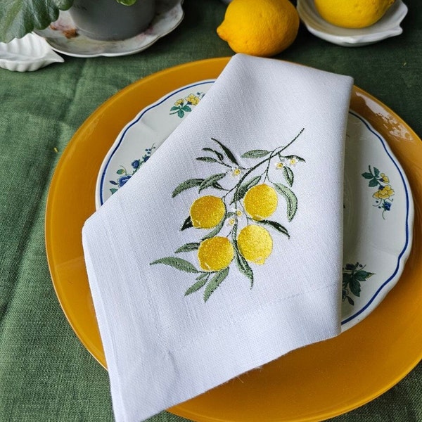 Lemon Napkins - Etsy