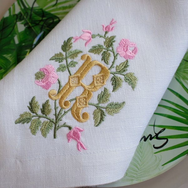 Monogram Napkins - Etsy