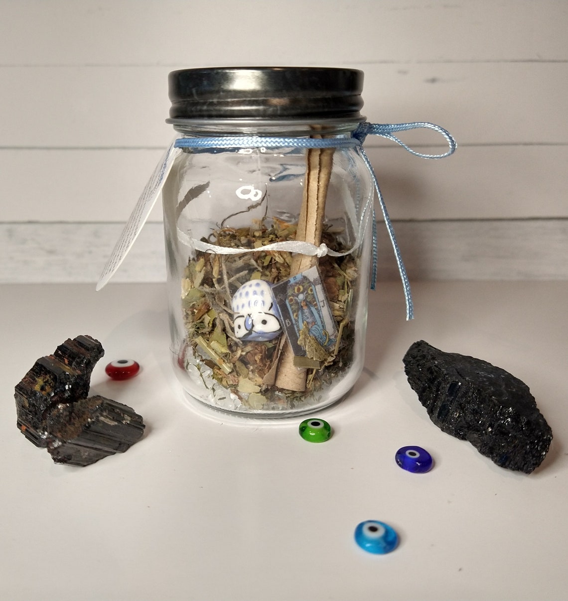 Intention Jar Spell, Bottle Spell, Witch Bottle, Handmade. Healing ...