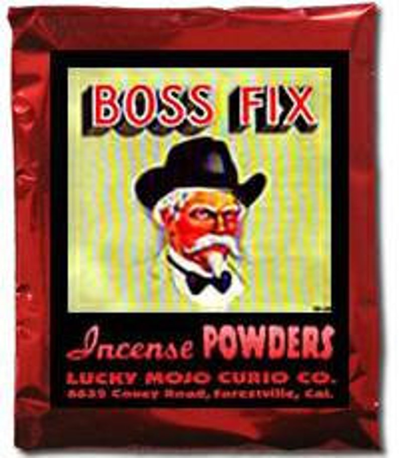 Genuine Lucky Mojo Boss Fix Oil, Sachet Powder, Incense Powder, and ...