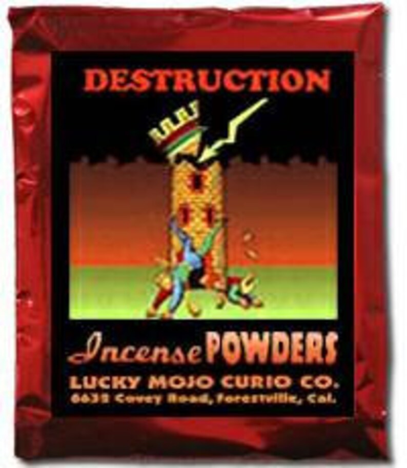 Genuine Lucky Mojo Destruction Oil Sachet Powder Incense | Etsy