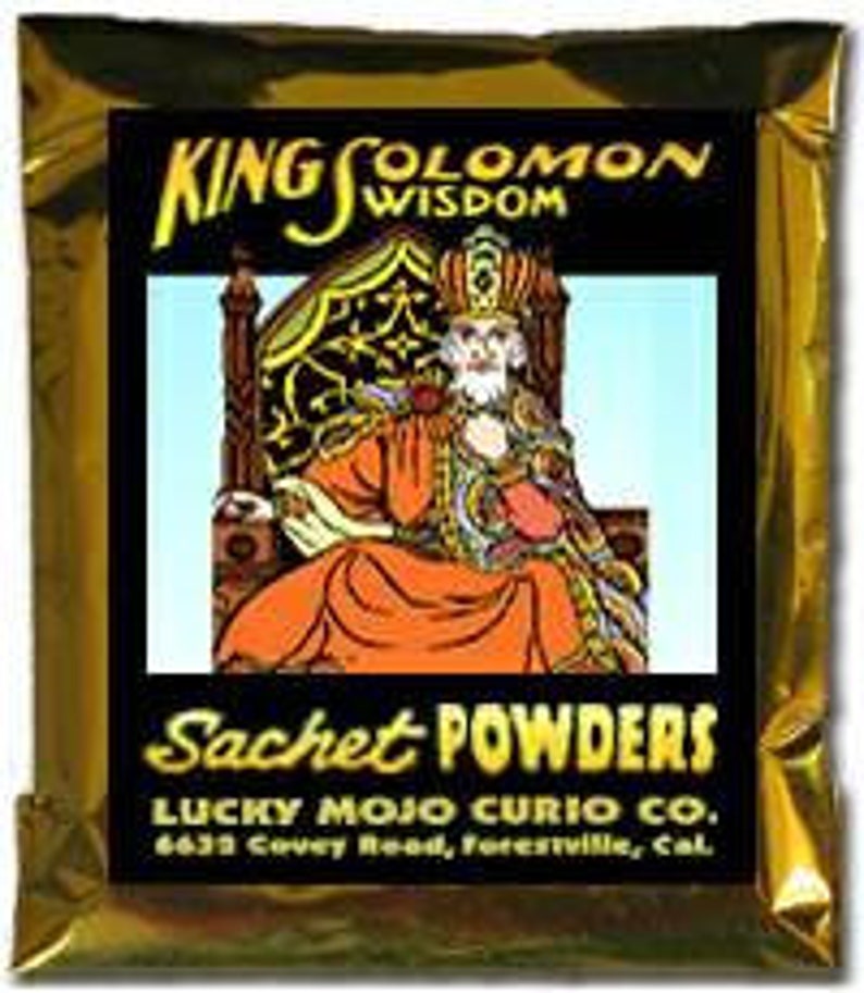 Genuine Lucky Mojo King Solomon Wisdom Oil, Sachet Powder, Incense ...