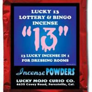 Genuine Lucky Mojo Lucky 13 Oil, Sachet Powder, Incense Powder, and ...