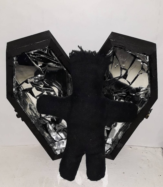 Custom Made to Order Stuffed Poppet and Mirrored Coffin | Etsy