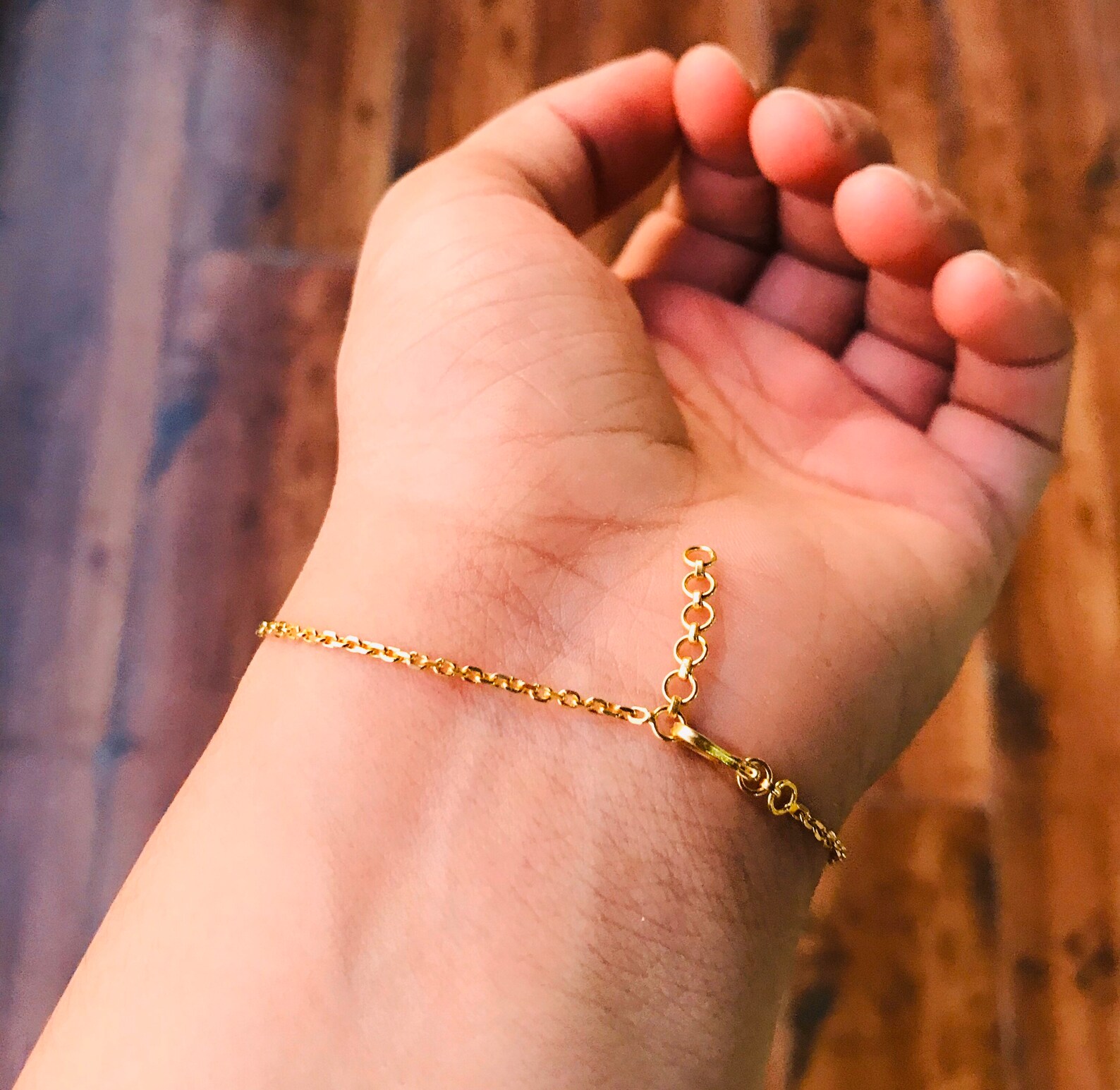 18k Solid Gold Elegant Bracelet Dainty Handmade Accessory | Etsy